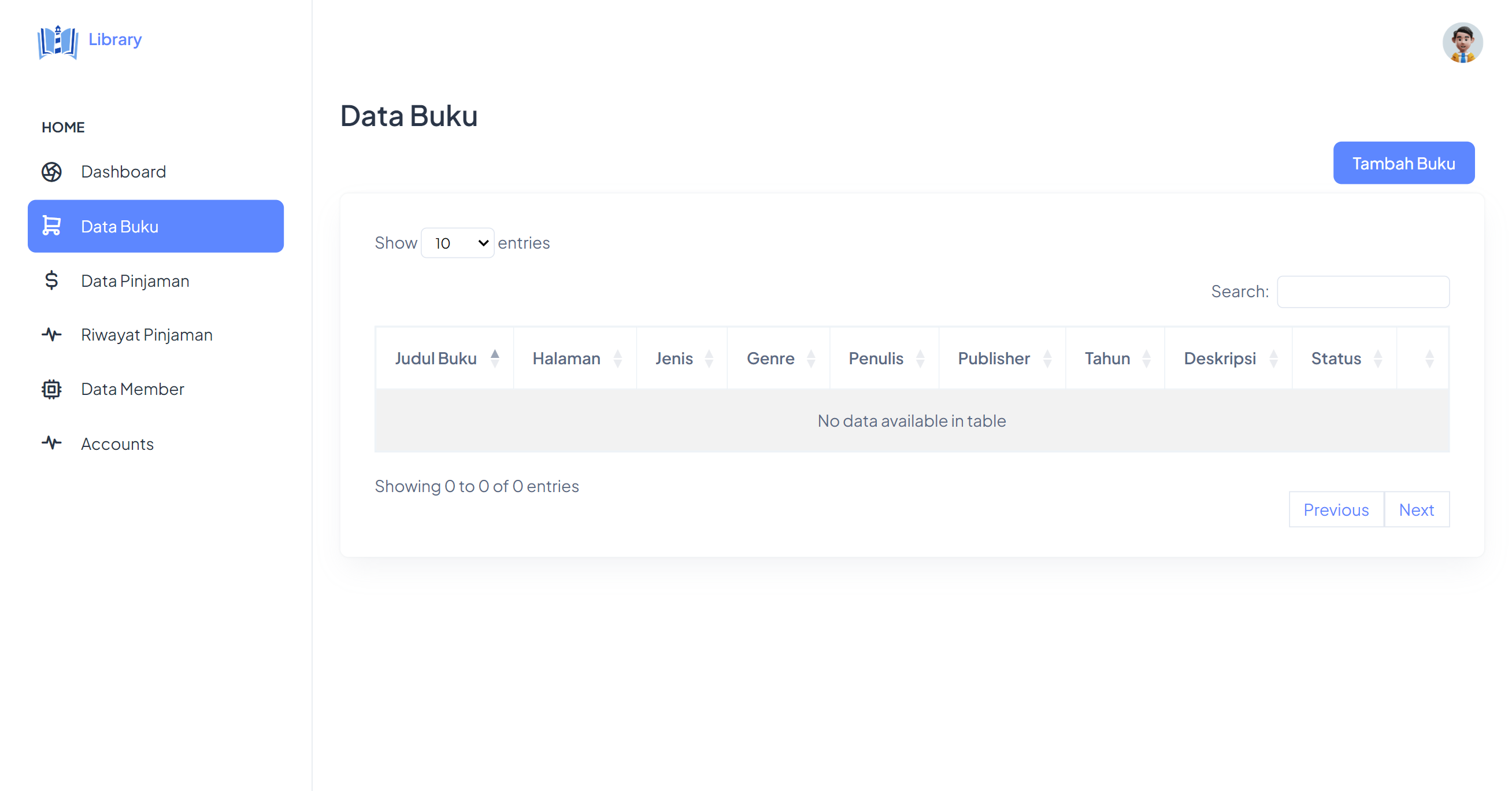 Portfolio Sistem Informasi Perpustakaan - Eightball